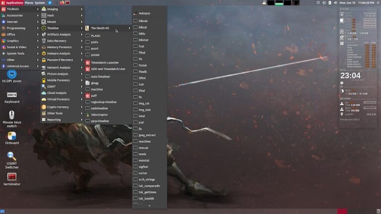 Release 2024 di Tsurugi, live distro gratis e open source per informatica forense